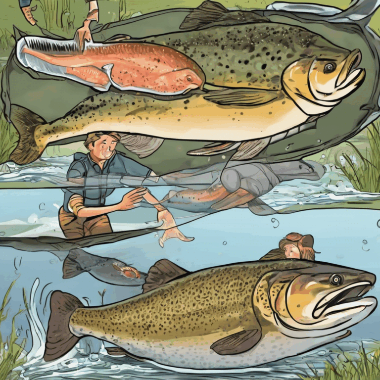 The Old Trout, the Young Trout, and the Salmon - comic story for kids ...